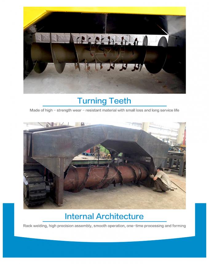 agriculture fully automatic chicken manure crawler type compost machine